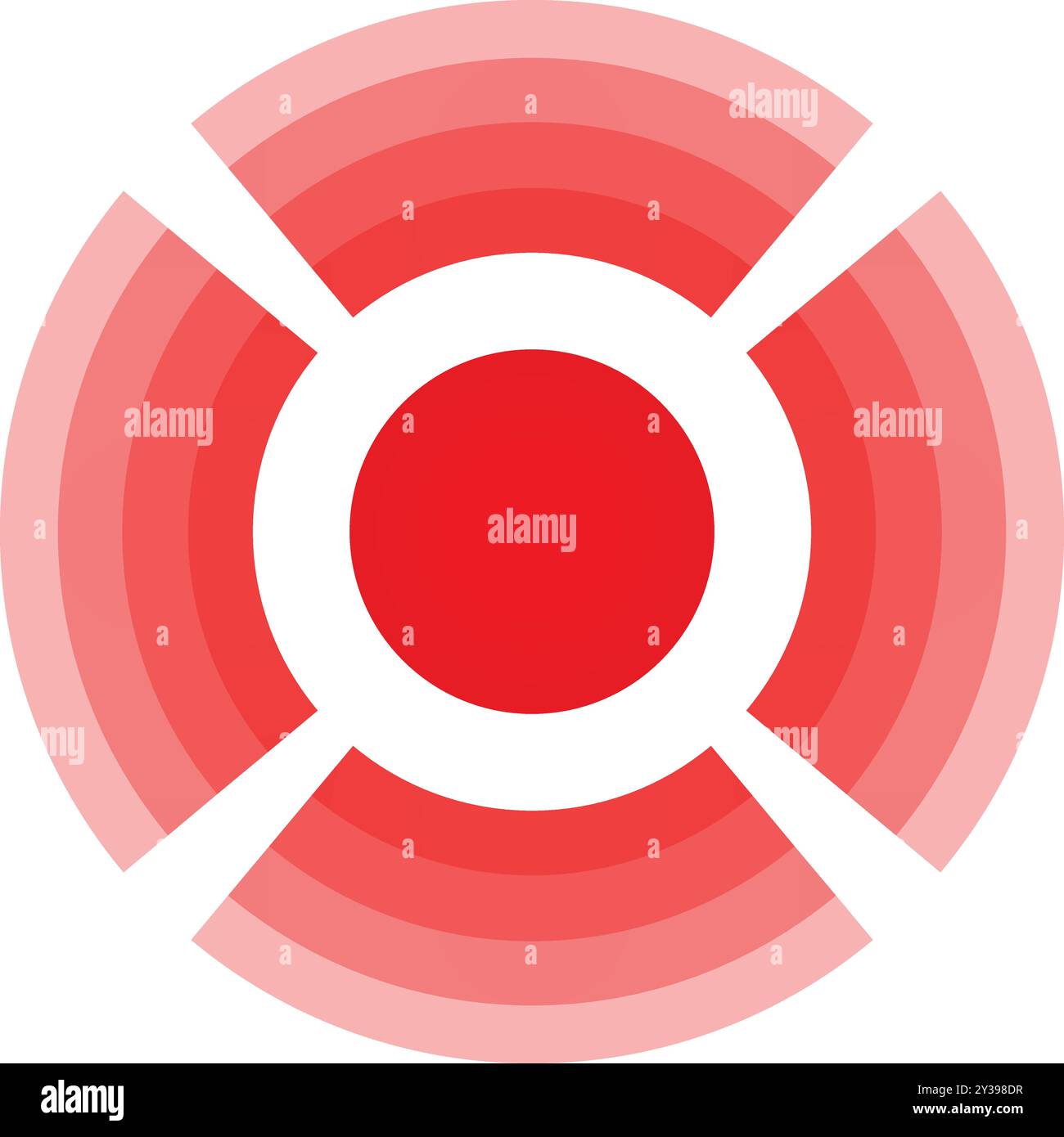 Red icon with concentric circles making a target symbol, representing ...