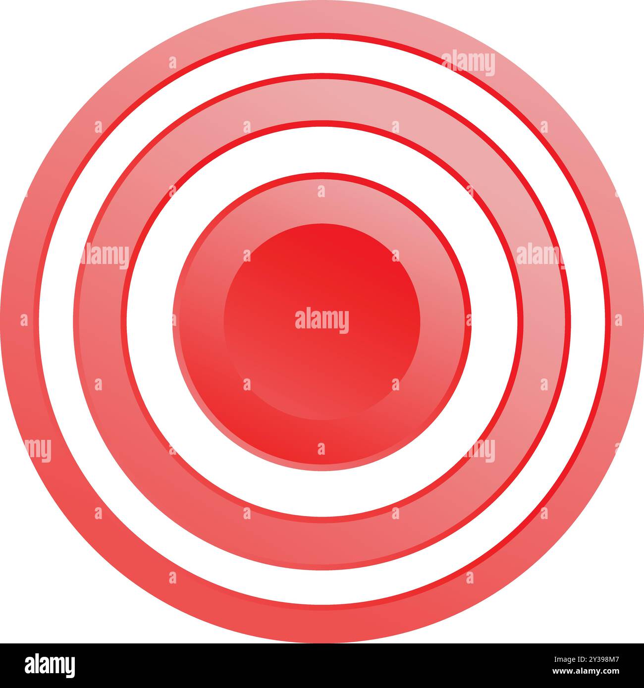 Abstract Illustration Featuring Multiple Red Gradient Concentric