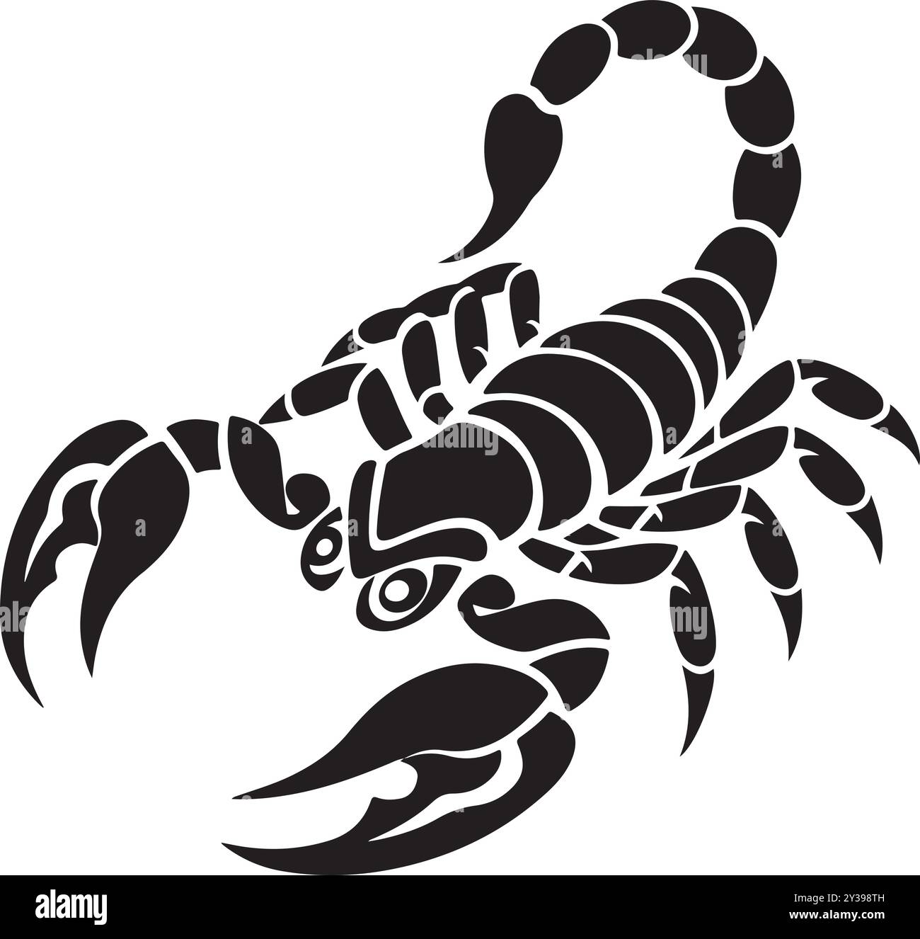Vector Design of Tribal Scorpion Silhouette with Smooth Elements and ...