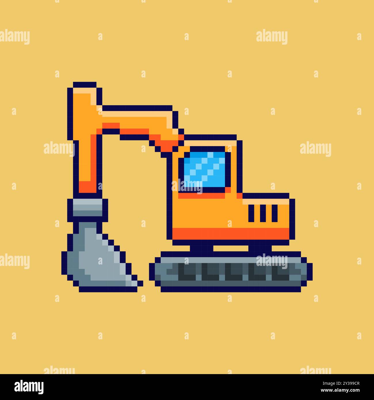 Pixel art excavator game asset design Stock Vector Image & Art - Alamy