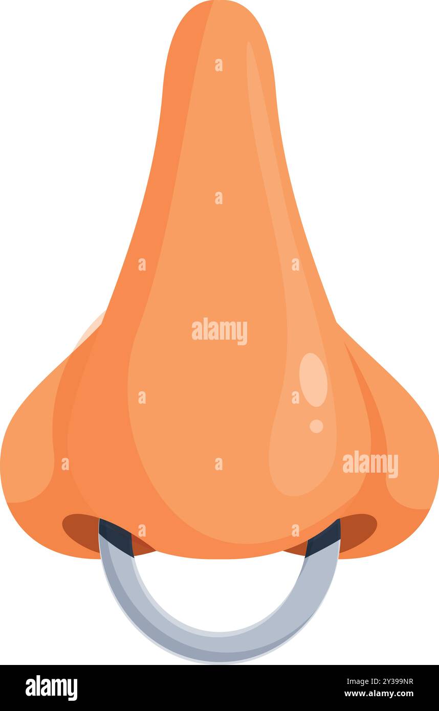 Body nose piercing Stock Vector Images - Alamy
