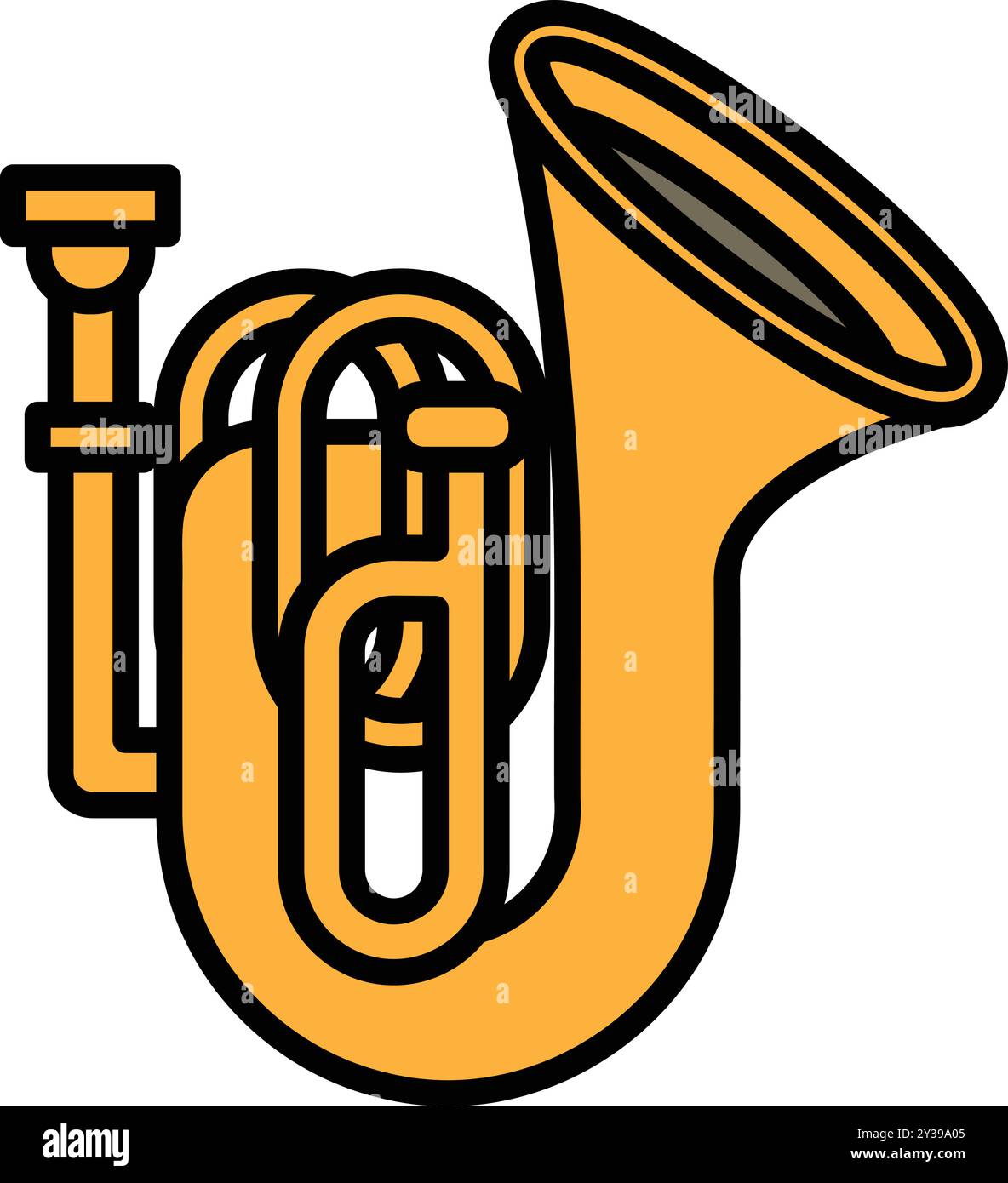 Tuba wind instrument Stock Vector Images - Alamy