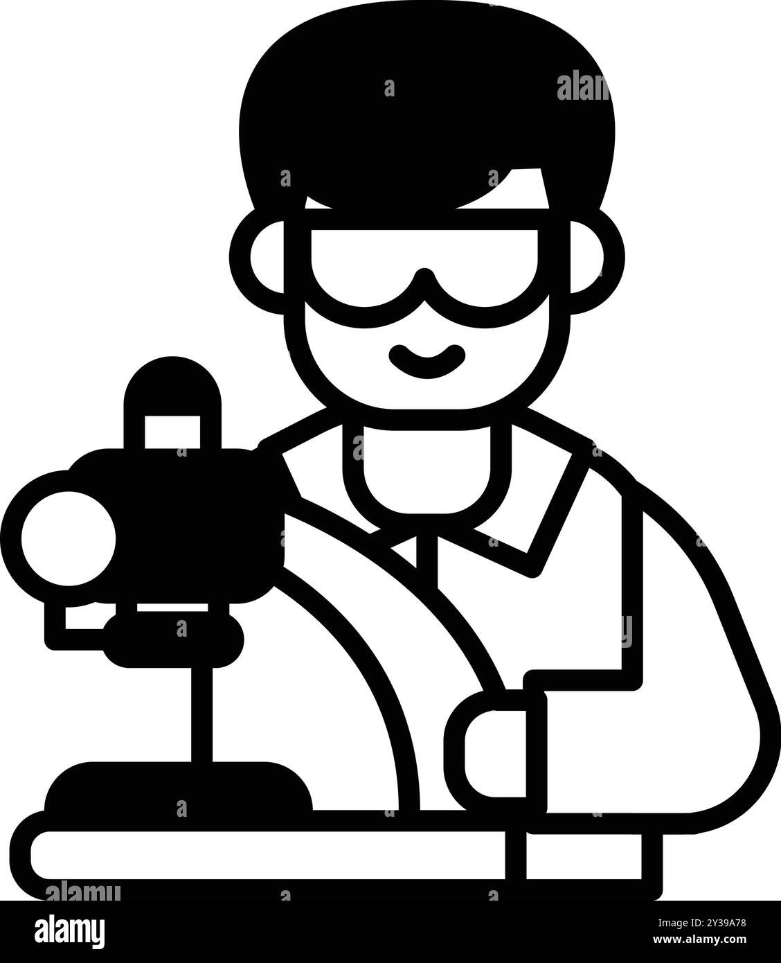 Scientist wearing goggles Stock Vector Images - Alamy