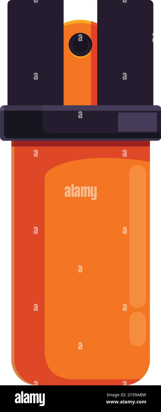 Orange pepper spray canister for personal protection, ensuring safety ...