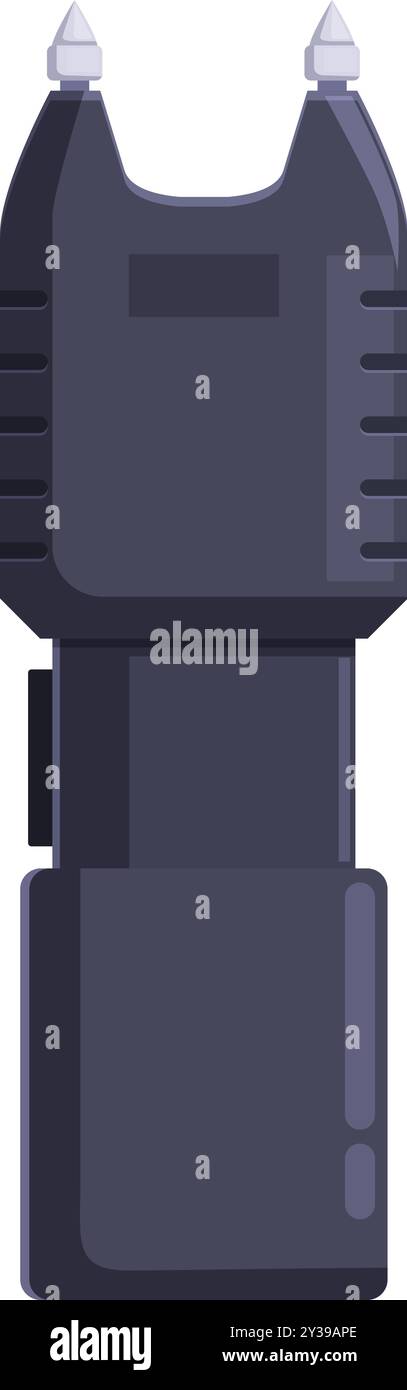 Black taser emitting electric current, personal protection device for ...