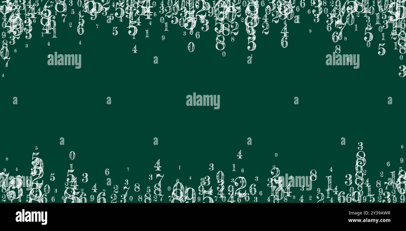 Falling numbers. Math study concept with flying digits. Back to school ...