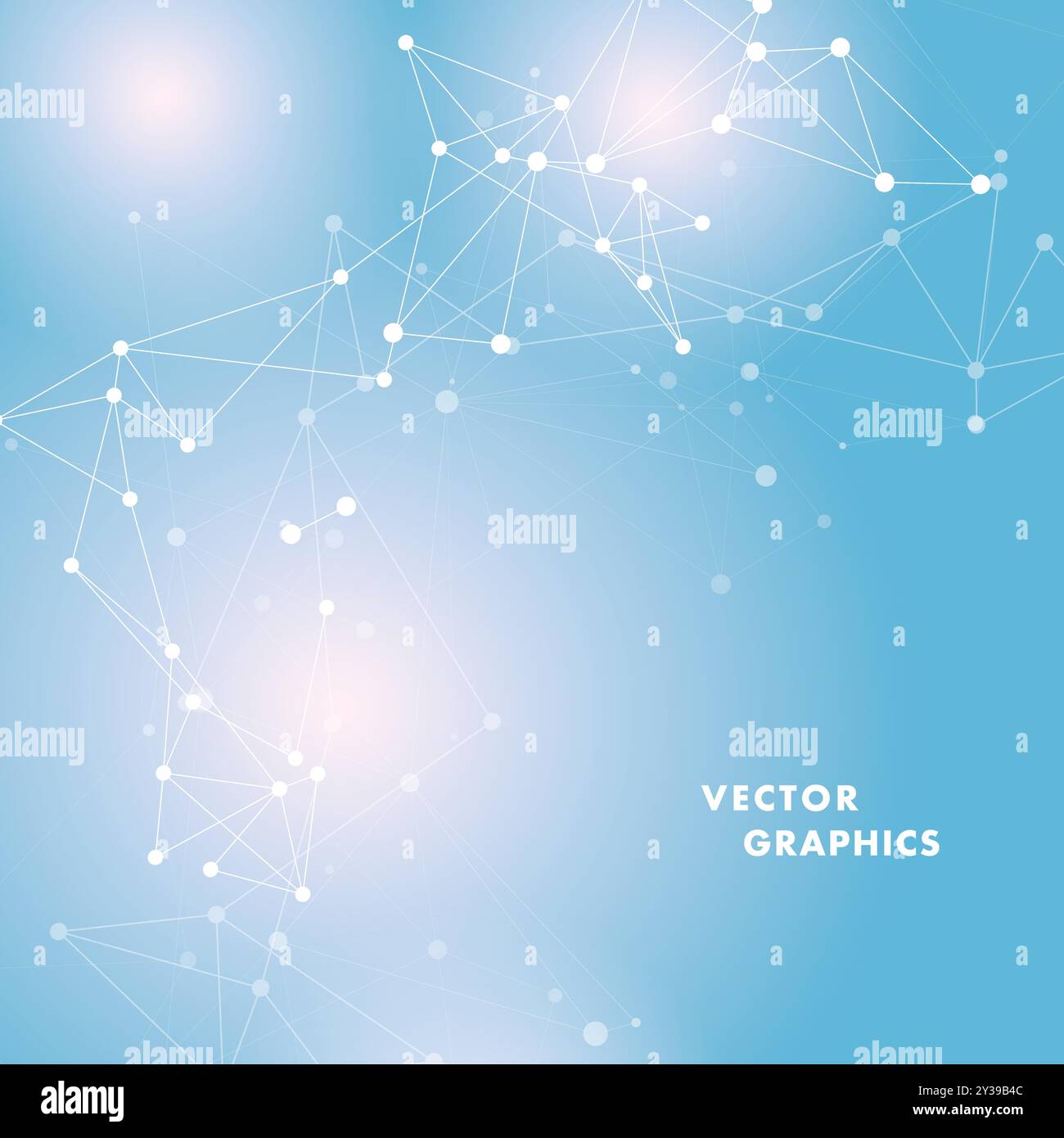 Abstract connecting dots and lines. Molecular data concept communication structure. Global ...