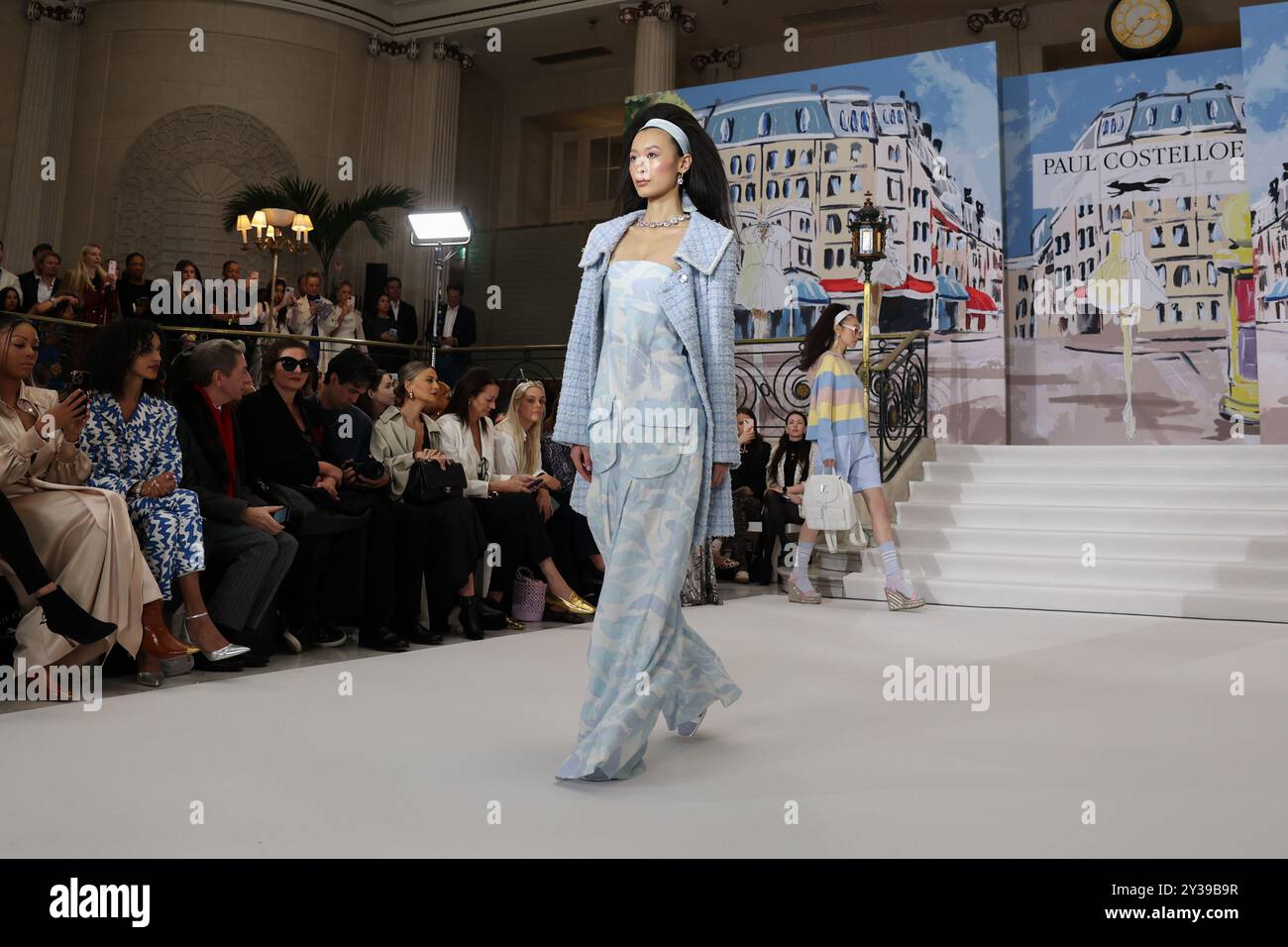 London, UK. Friday September 13, 2024. A model on the catwalk at the ...