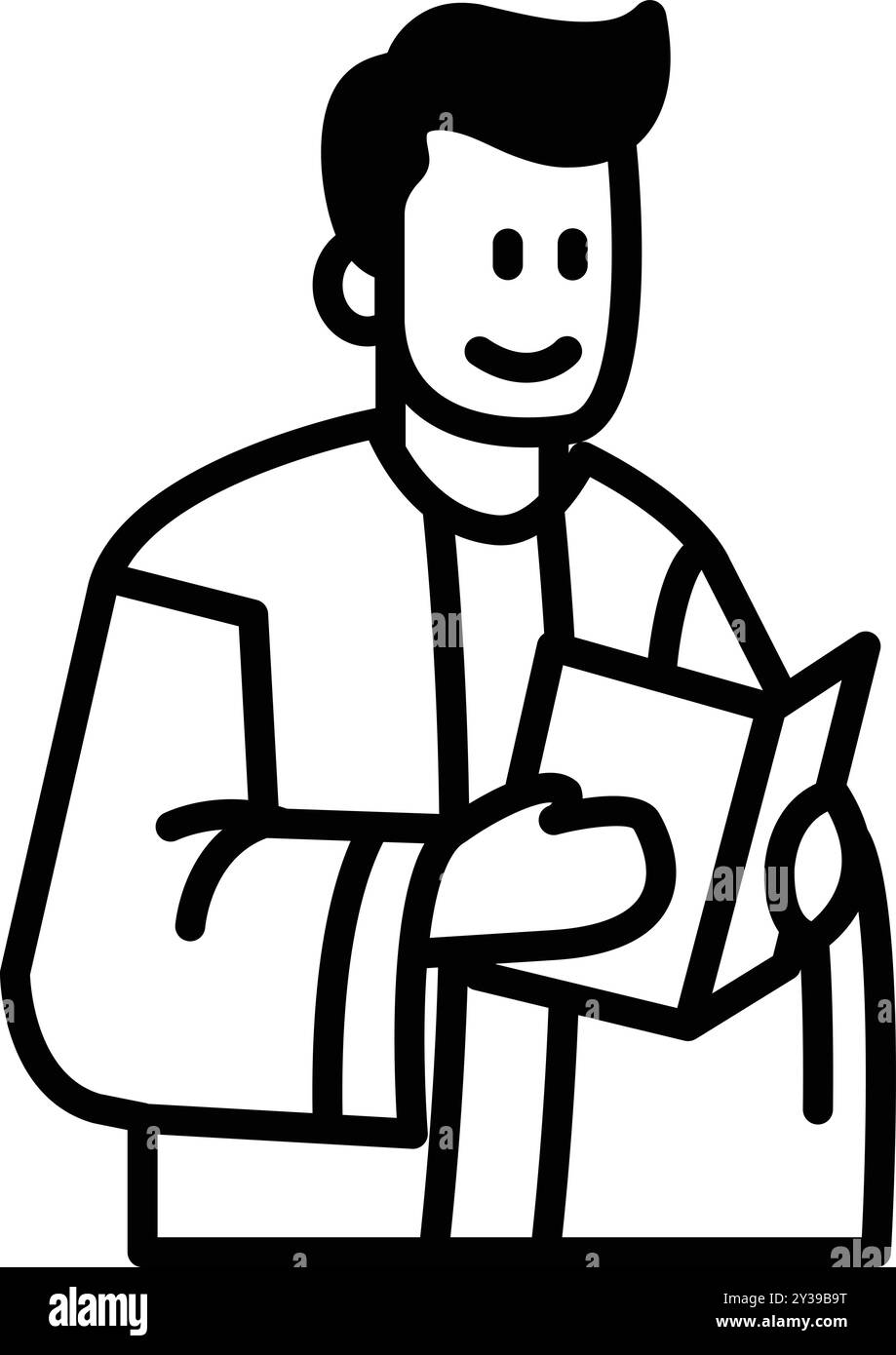 Illustration of a priest in line art style Stock Vector Image & Art - Alamy