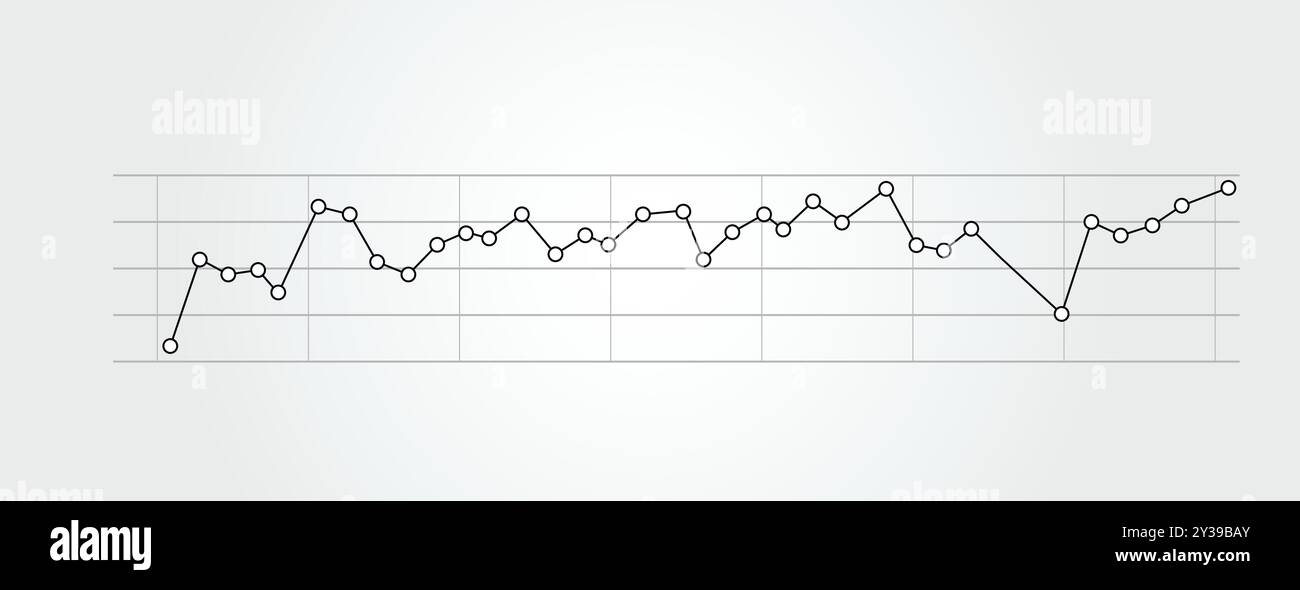 Vector line graph element. Modern simple chart background Stock Vector ...