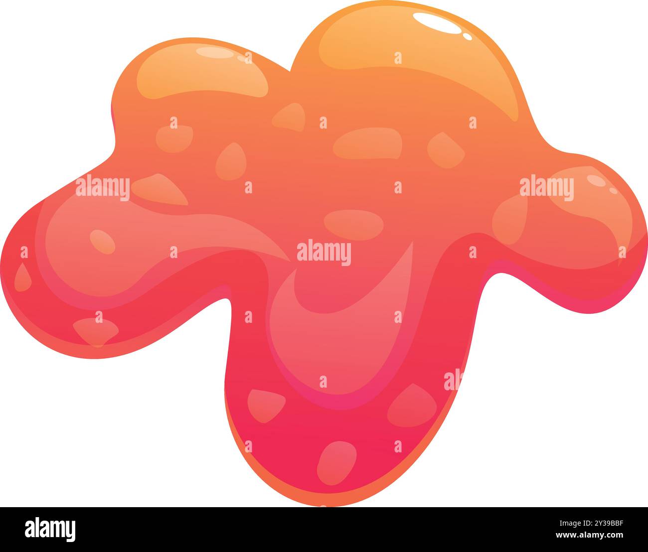 Cartoon illustration of red slime splashing downwards Stock Vector ...