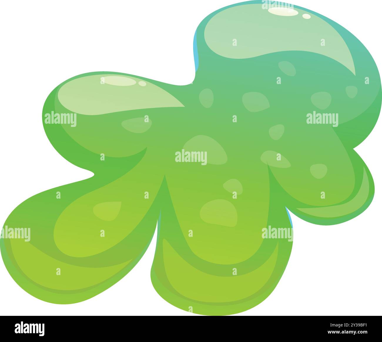 Cartoon illustration of green slime splashing and dripping Stock Vector ...