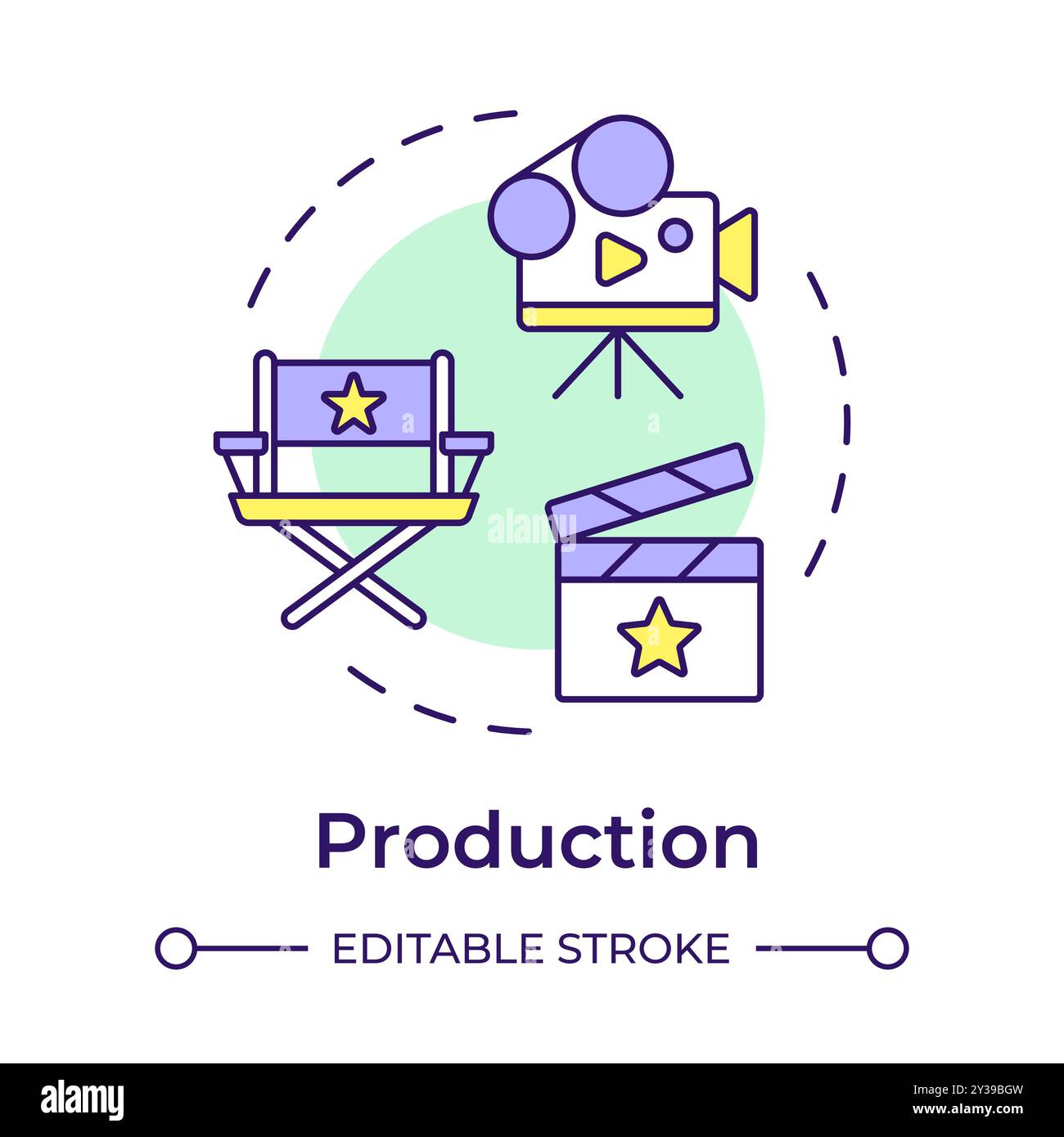 Film Production Multi Color Concept Icon Stock Vector Image And Art Alamy