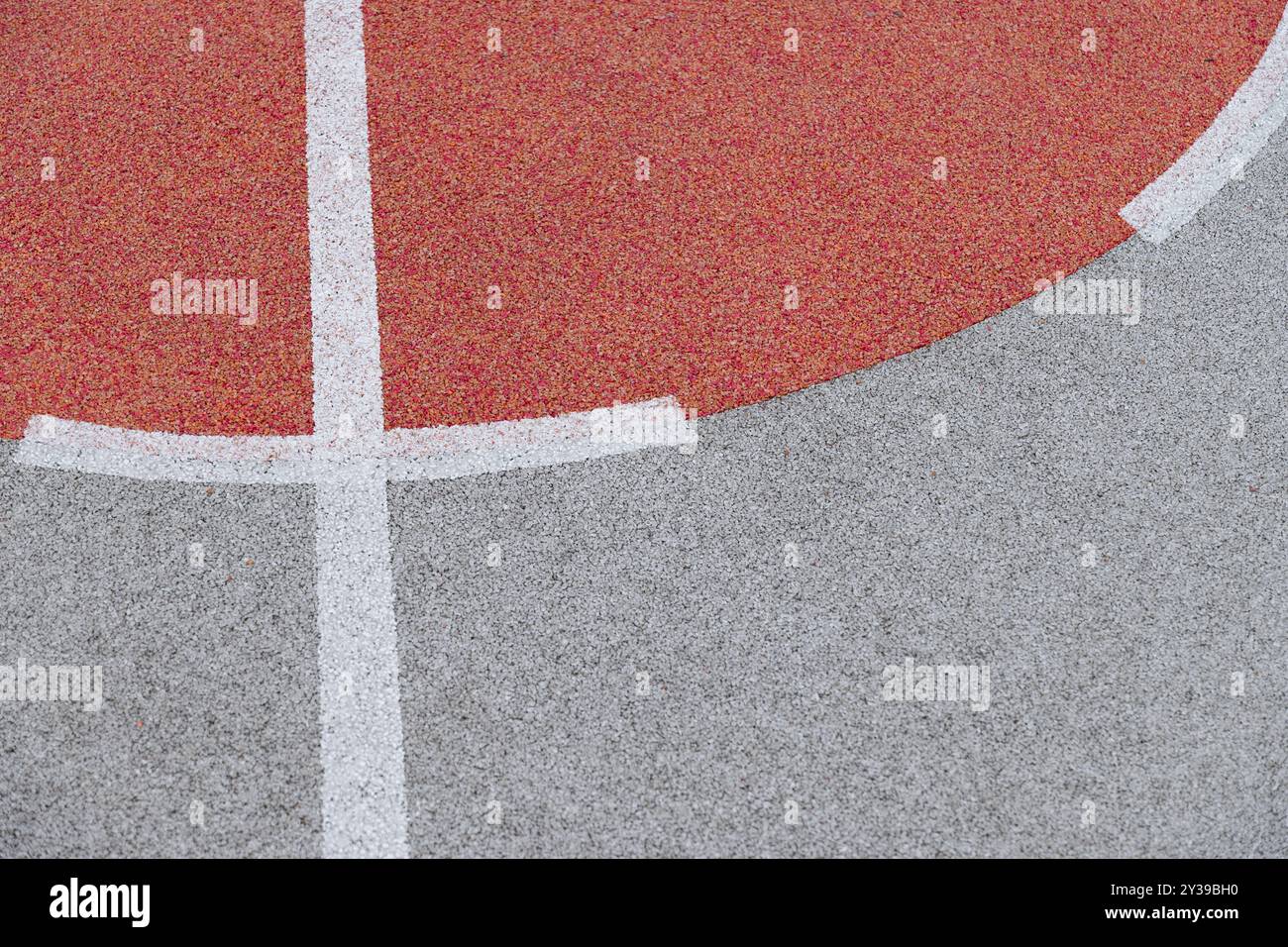 Basketball colorful sport field with white lines. Sports gear without ...