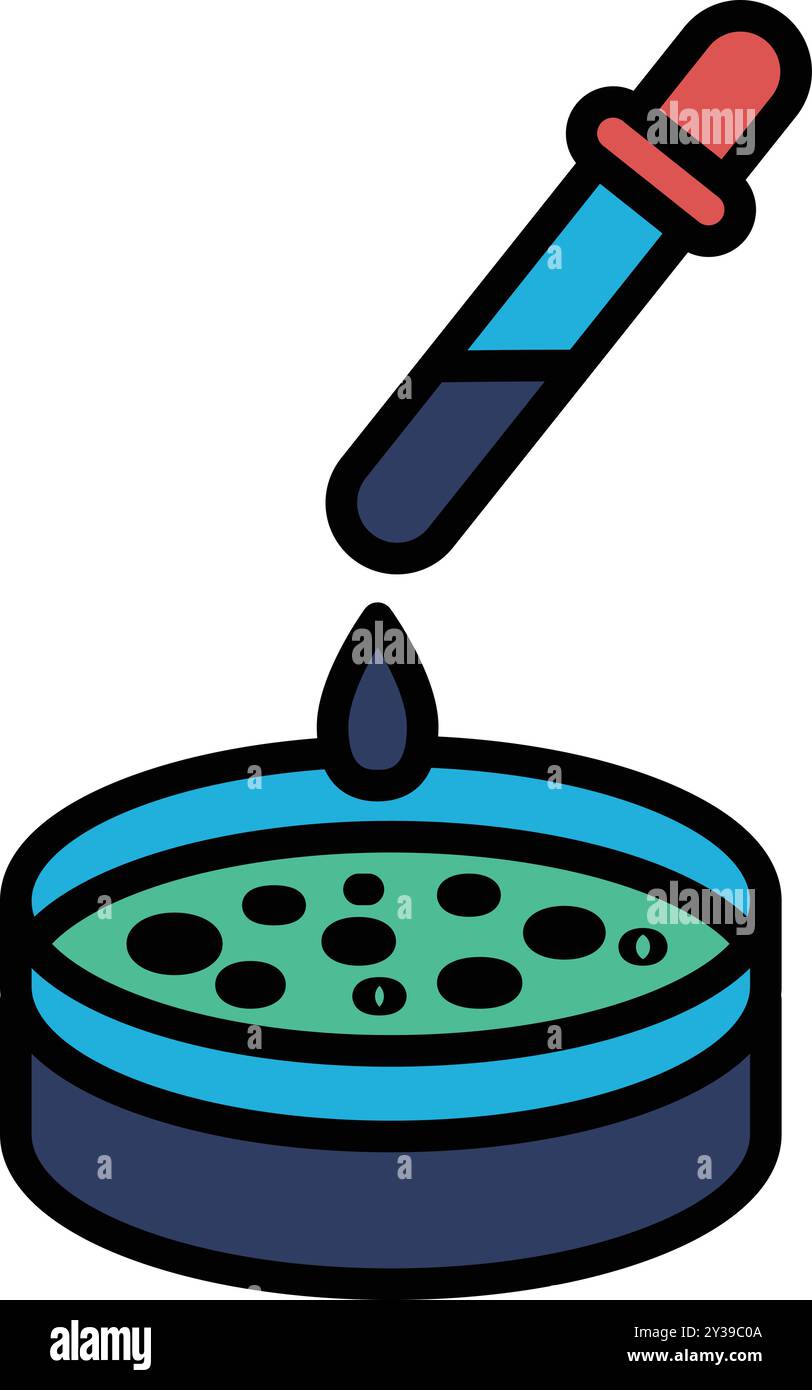 Petri dish with a bacterial culture Stock Vector Images - Alamy