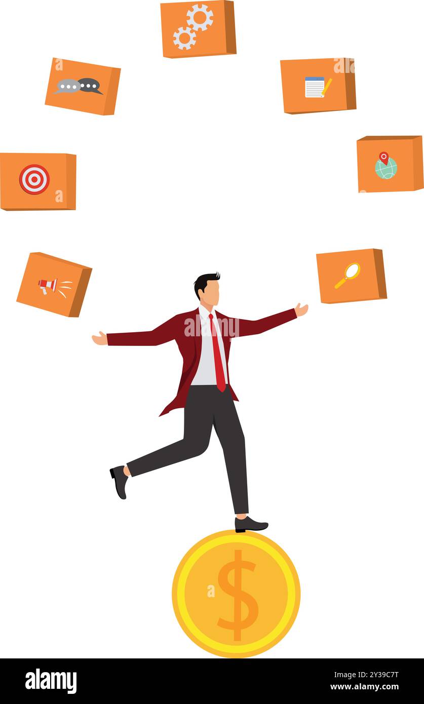 Multi-Tasking, Juggle, Businessman, Project management process to ... Multi-Tasking, Juggle, Businessman, Project management process to ...