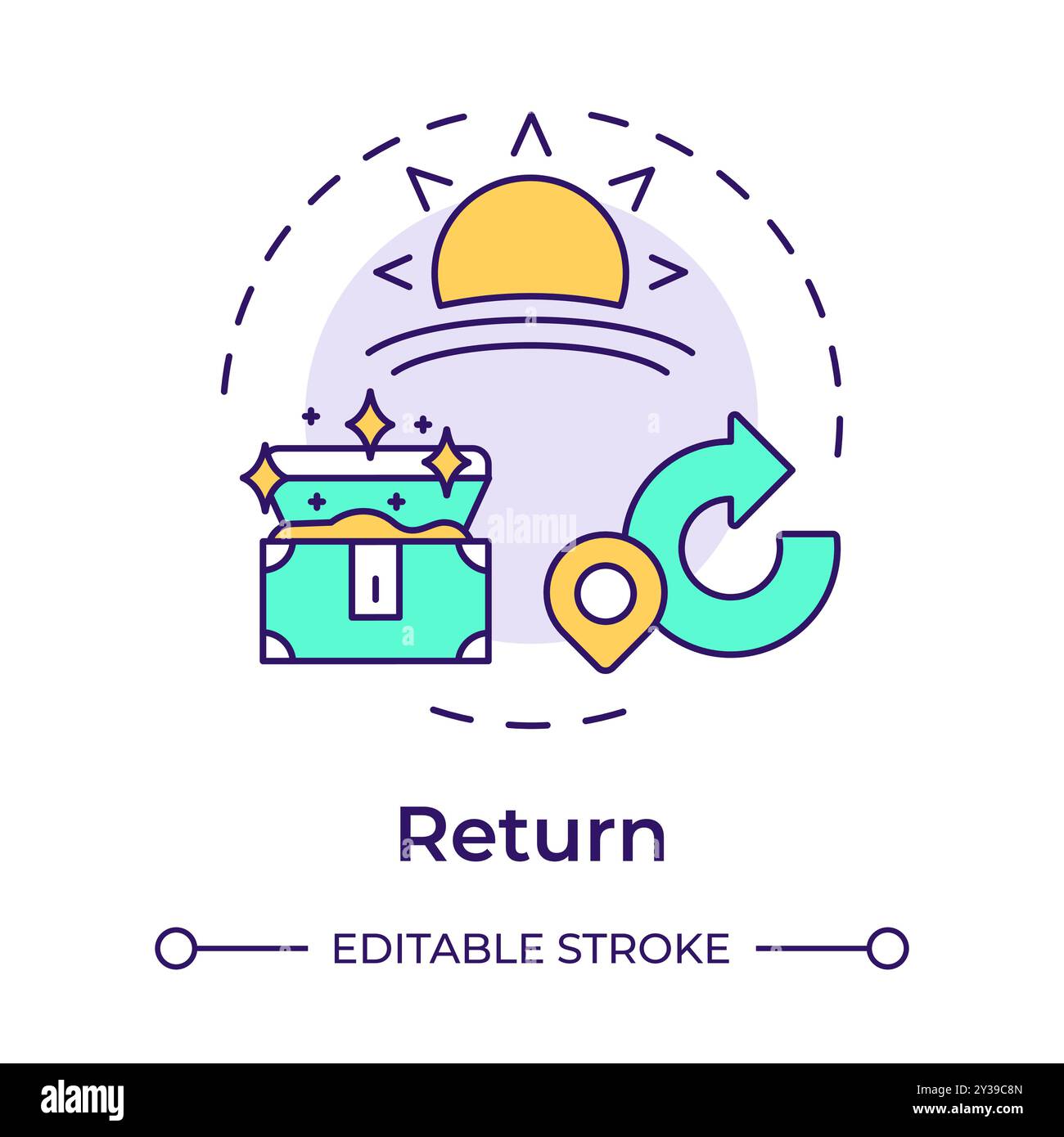 Character return multi color concept icon Stock Vector Image & Art - Alamy