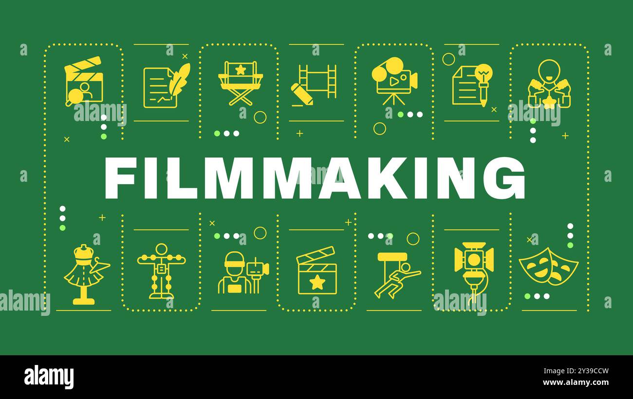 Filmmaking green word concept Stock Vector Image & Art - Alamy