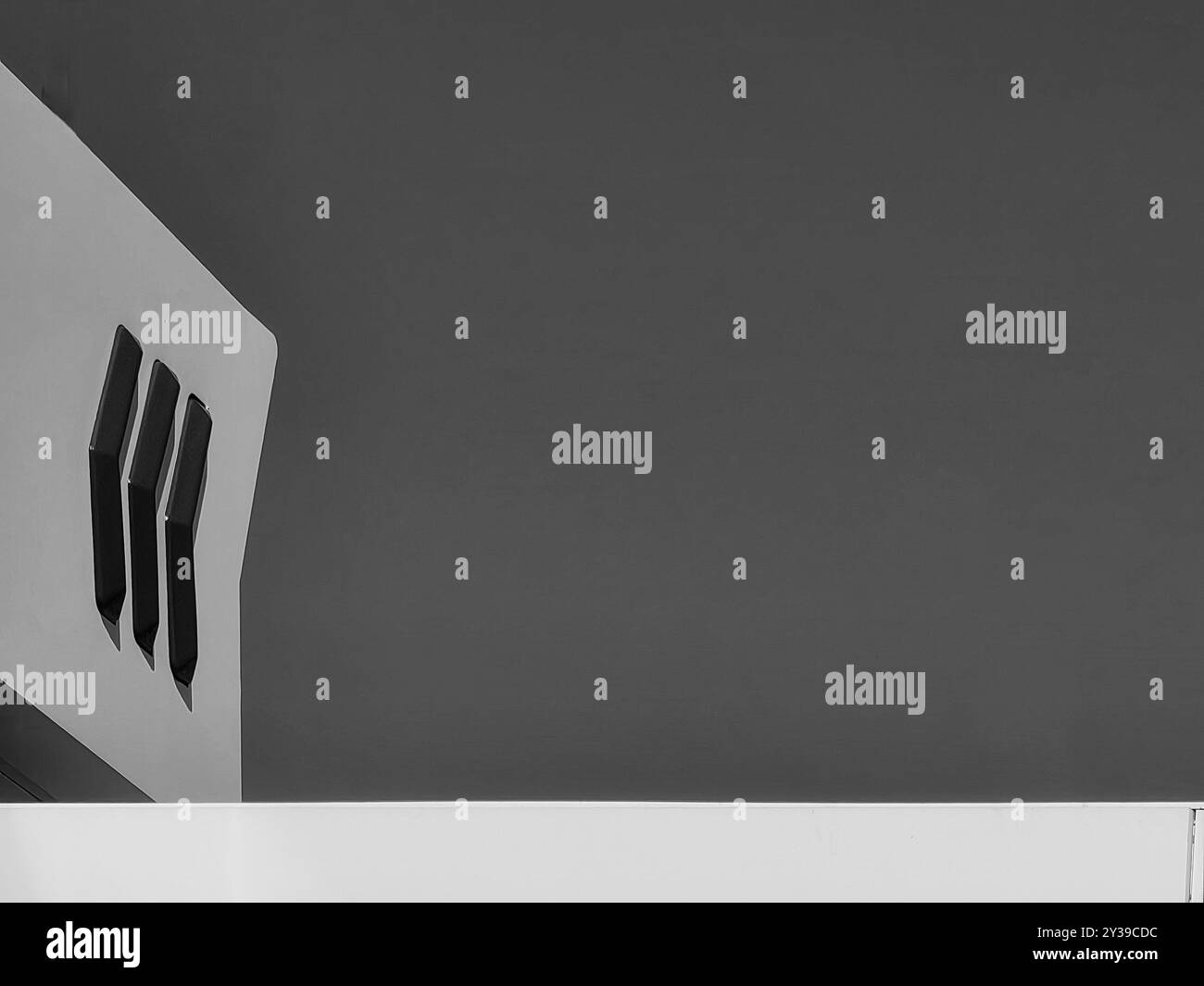 Minimalism and Negative Space: Arrows in a Clear Sky Stock Photo - Alamy