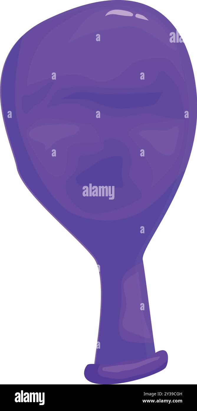 This cartoon illustration of a purple balloon floating is perfect for ...