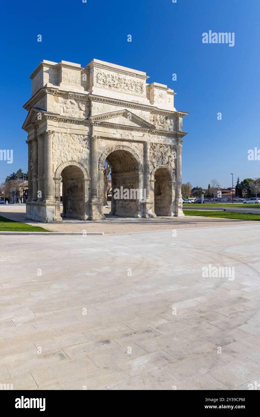 Roman triumphal arch, Orange, UNESCO world heritage, Provence, France ...