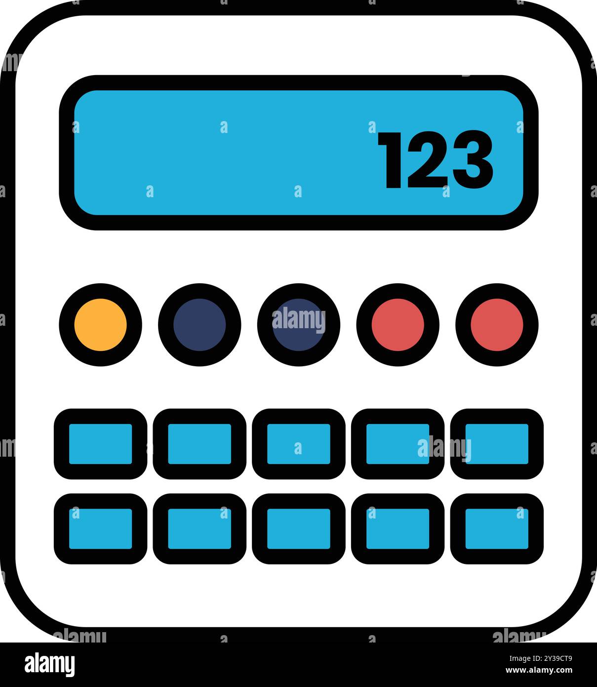 A calculator with the numbers 123 on it Stock Vector Image & Art - Alamy