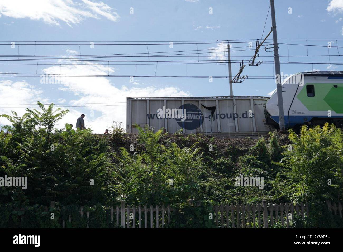 Train accident, passenger train derailed in via Pallanza at the ...
