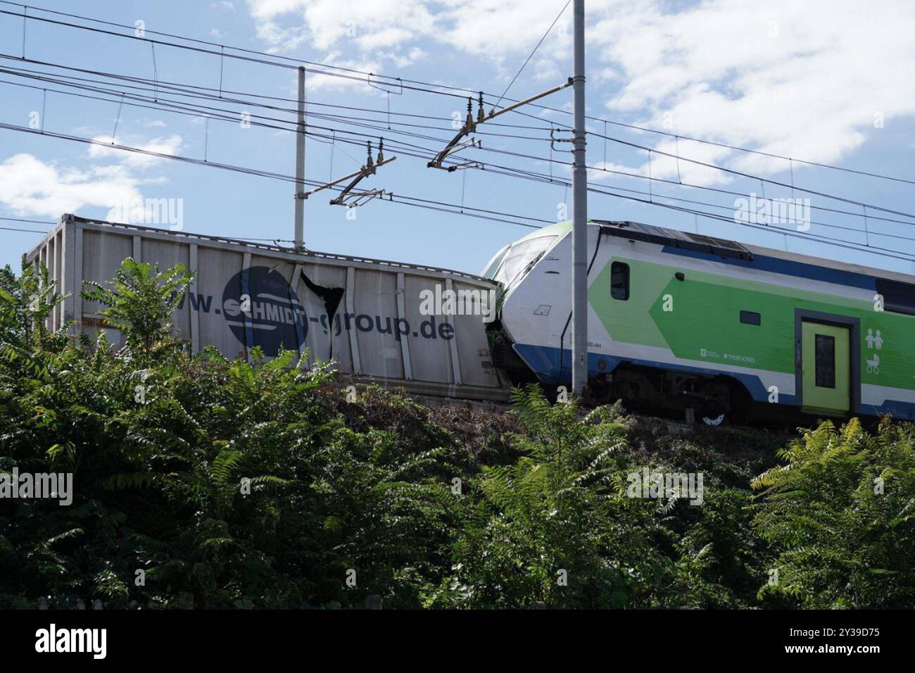 Train accident, passenger train derailed in via Pallanza at the ...