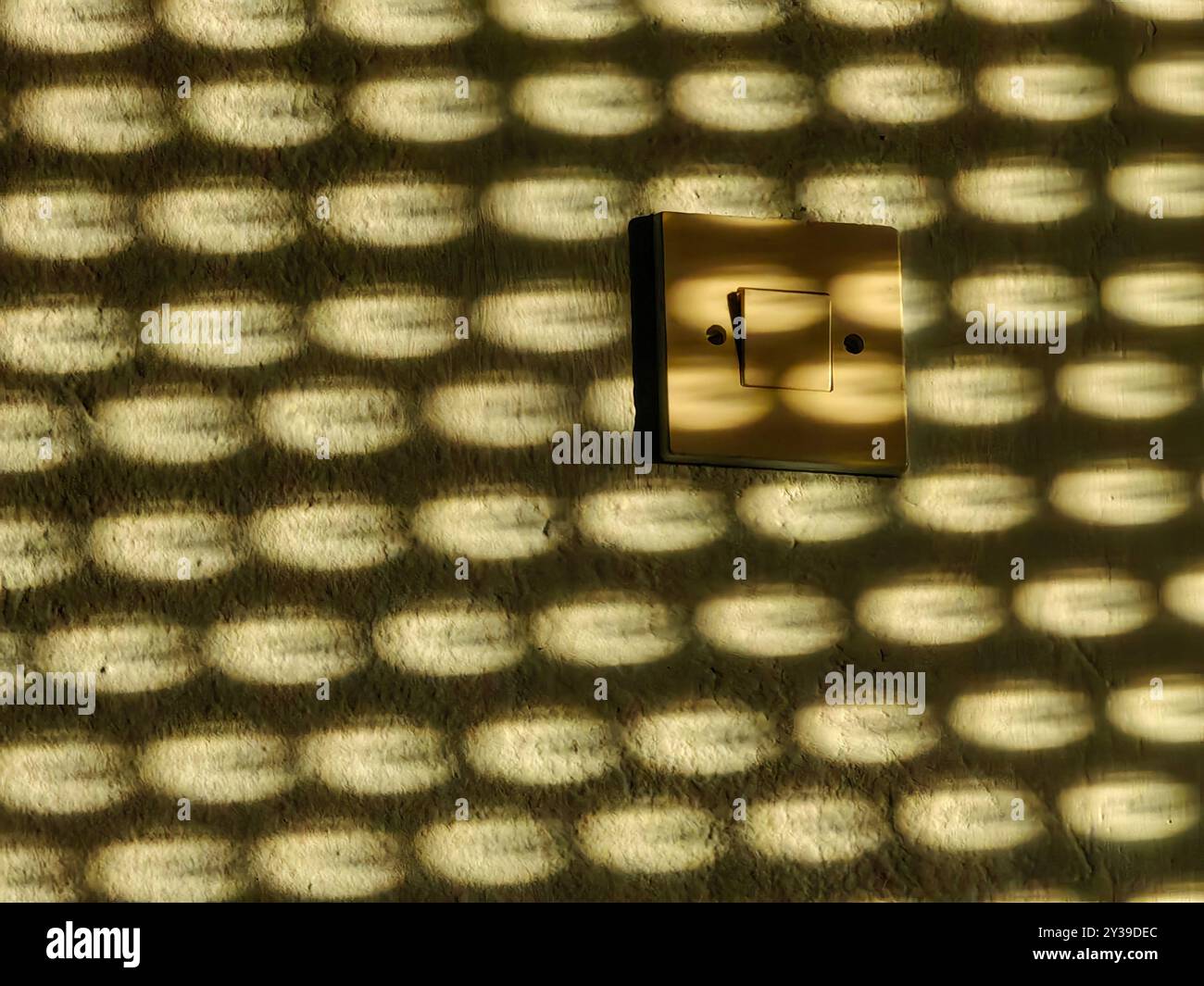 Sunset Glow: Power of Light. Blinds reflection on the wall. Pattern and ...