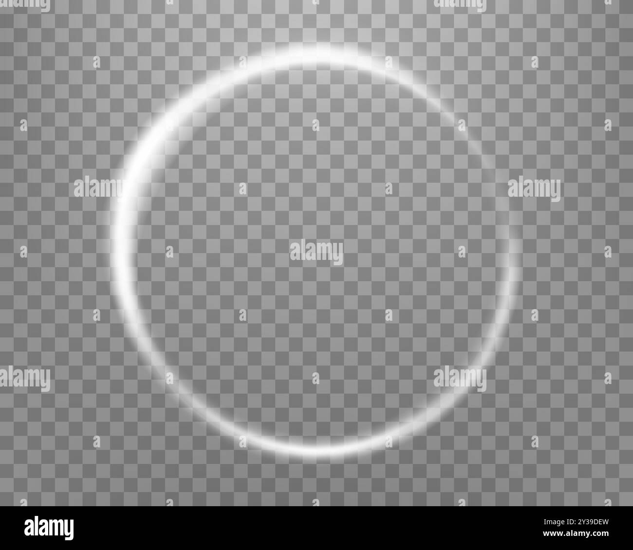 Silver magic ring with glowing. Neon realistic energy flare halo ring ...