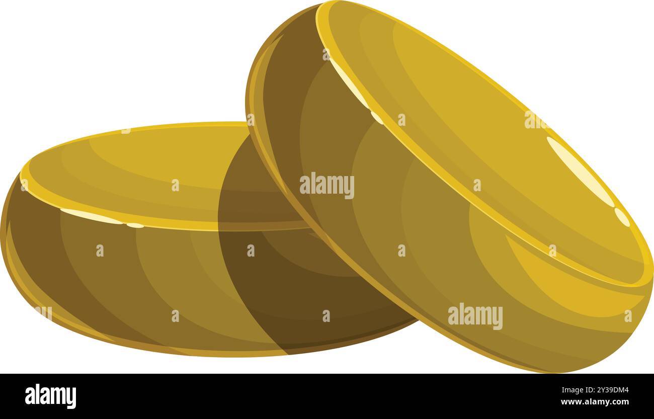 Cartoon two coins isolated vector hi-res stock photography and images ...
