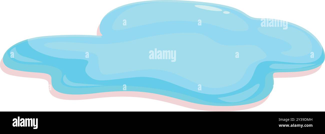 Blue liquid puddle spreading on a white background hi-res stock ...