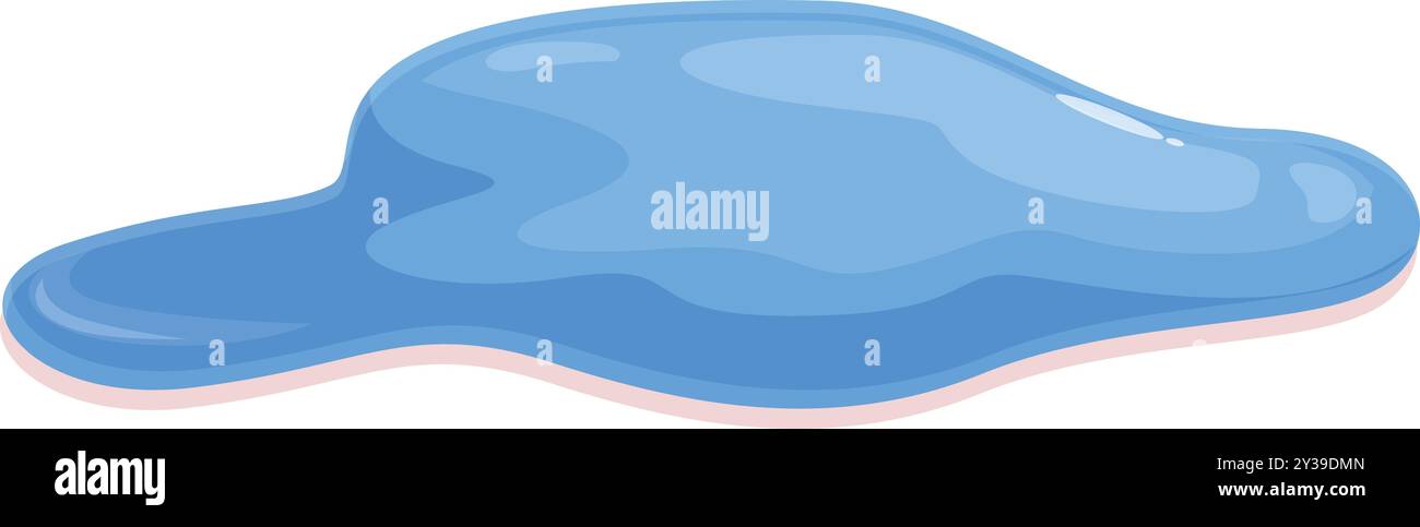 Cartoon puddle of water spreading on the ground Stock Vector Image ...