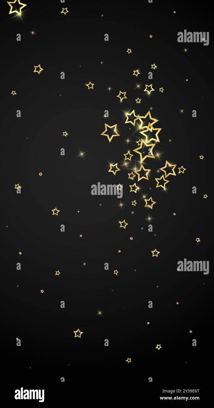 Twinkle stars scattered around randomly, flying, falling down, floating ...