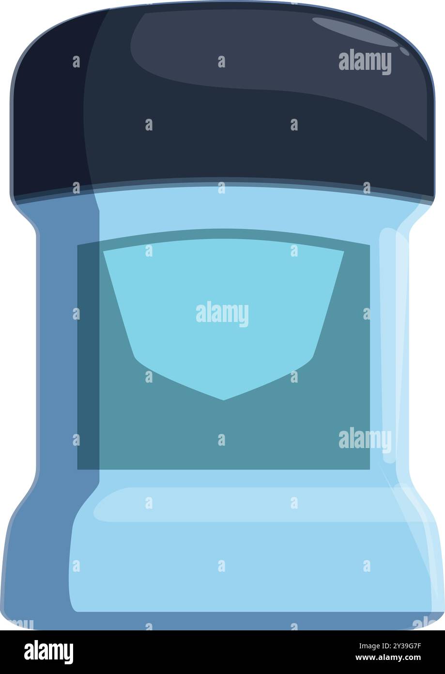 Blue deodorant stick with a blank label, ready for your branding Stock ...