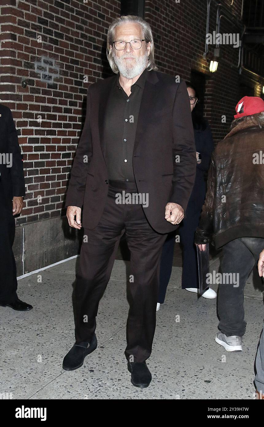 New York, NY, USA. 12th Sep, 2024. Jeff Bridges seen at The Late Show ...