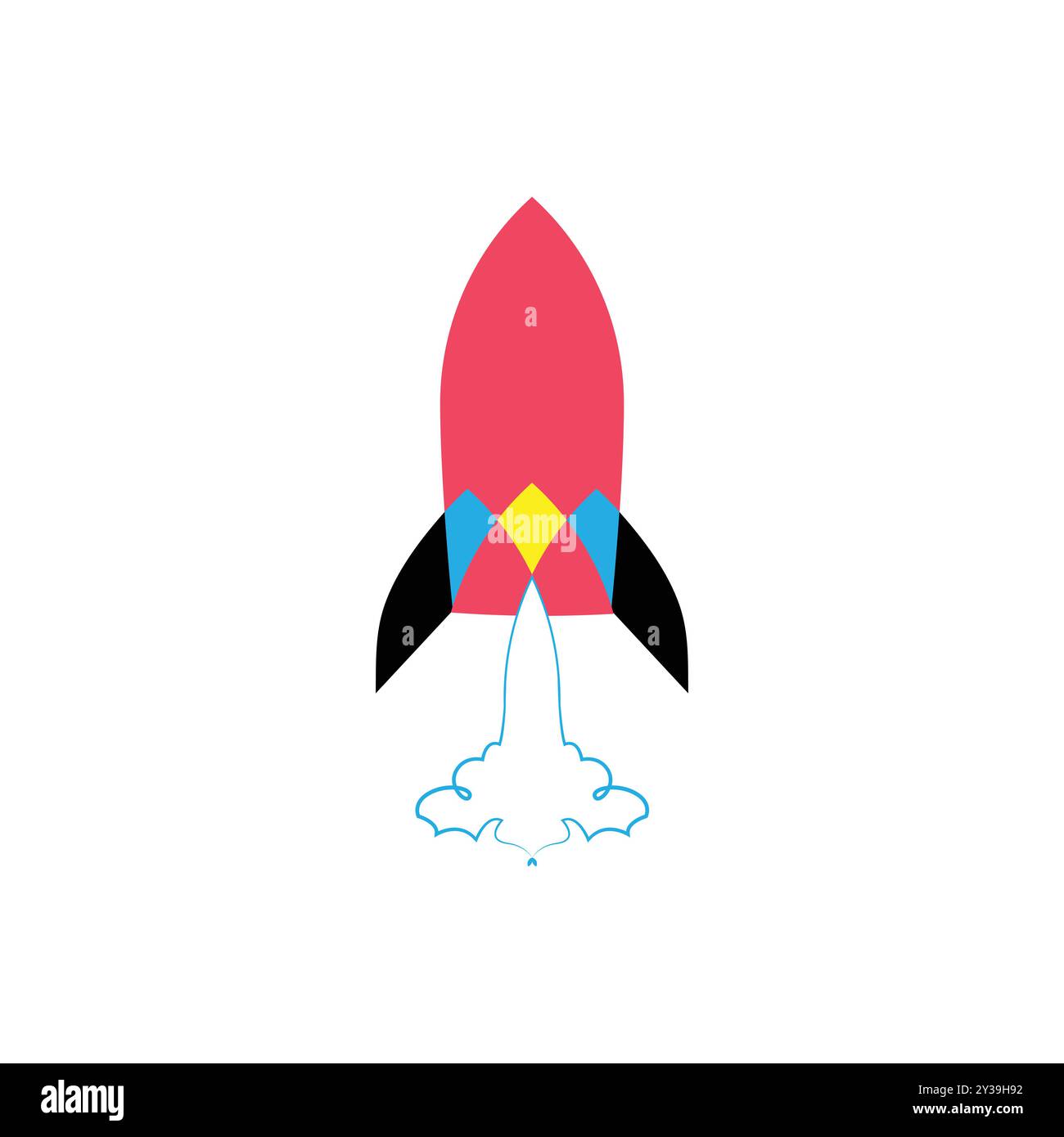 Cartoon Flame Rocket Icon Design Stock Vector Image & Art - Alamy
