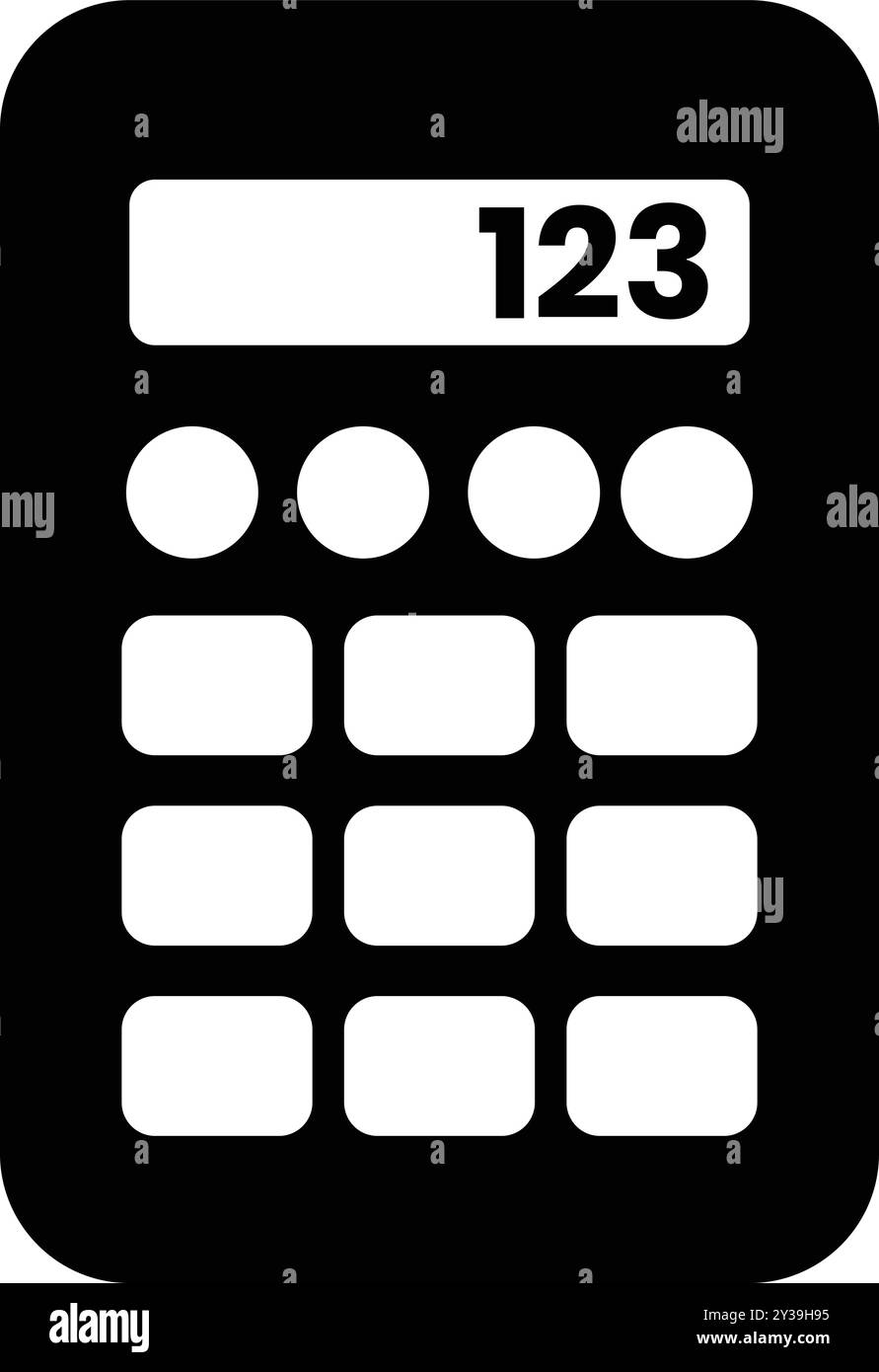 A calculator with the numbers 123 on it Stock Vector Image & Art - Alamy
