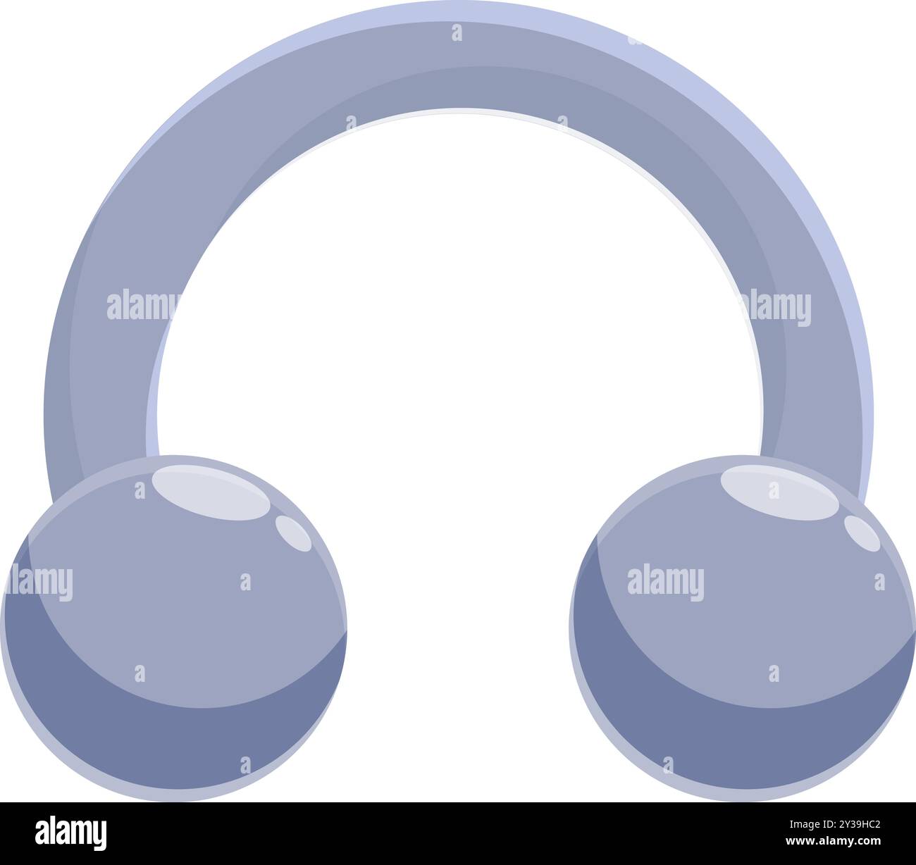 Circular barbell piercing is shining brightly, showing off its smooth ...