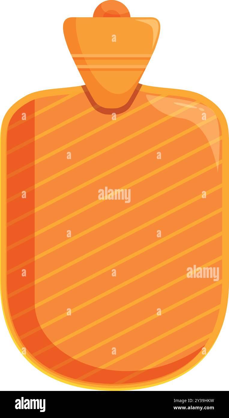 Cartoon hot water bottle radiating heat and providing comfort Stock ...