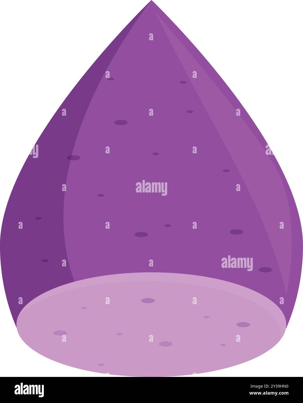 Whole sweet potato is laying horizontally showing the cross section of ...