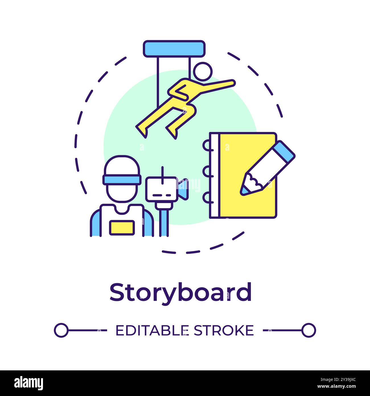 Storyboard multi color concept icon Stock Vector Image & Art - Alamy