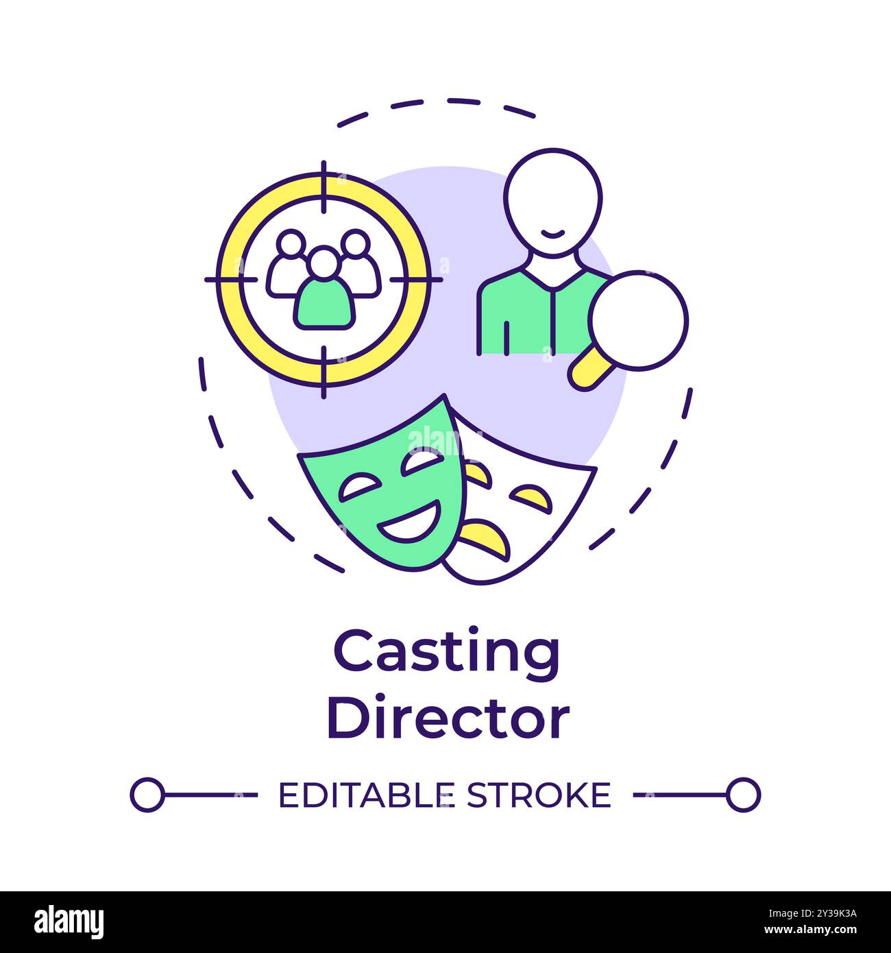 Cast with director and producer Stock Vector Images - Alamy