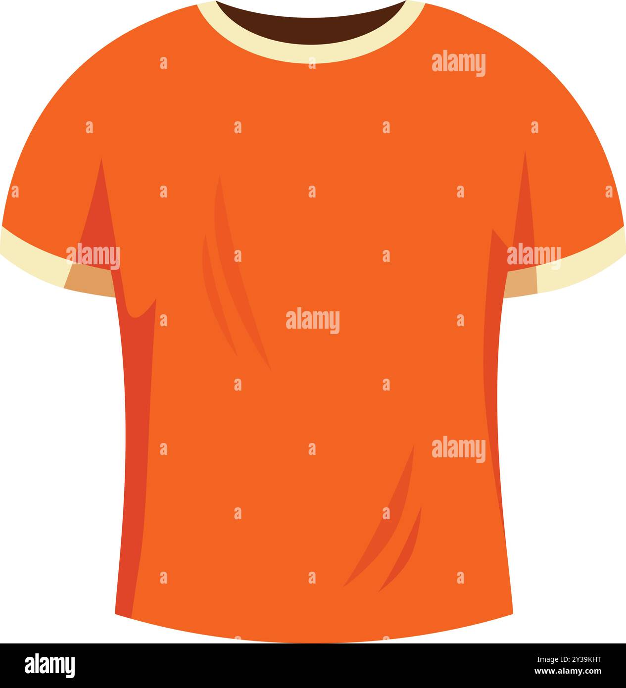 Short sleeved orange top Stock Vector Images - Alamy