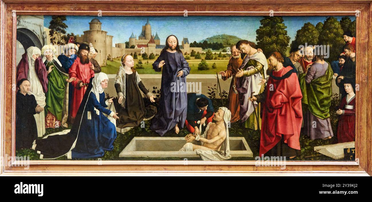 The Resurrection of Lazarus, Painting on panel (oak), about 1450-1460 ...