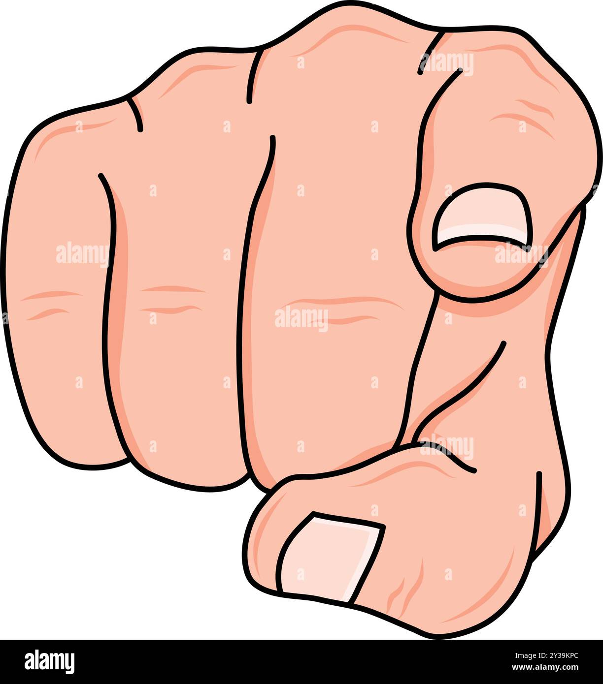 Hand pointing finger vector illustration hi-res stock photography and images - Alamy