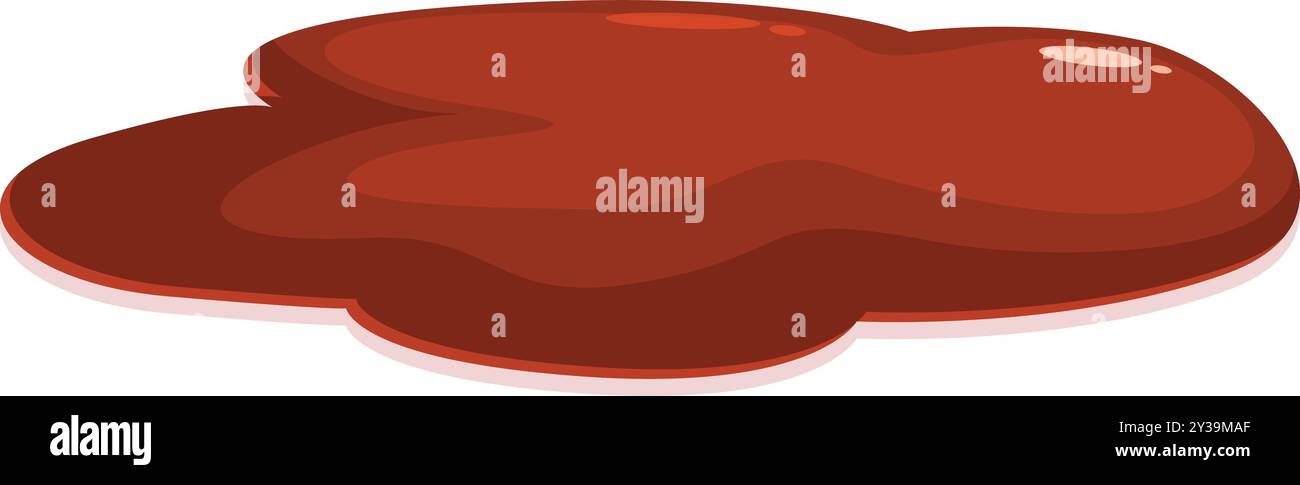 Cartoon puddle of mud spilling on the ground Stock Vector Image & Art ...