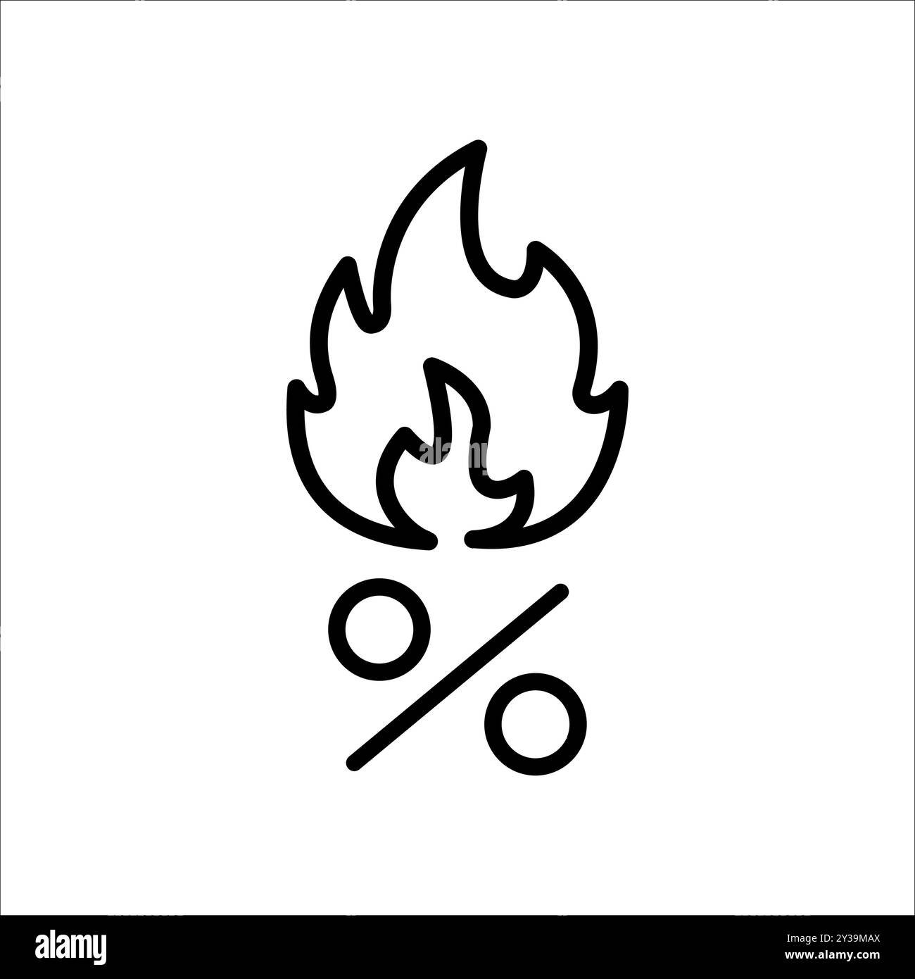Flame icon percentage symbol hi-res stock photography and images - Alamy