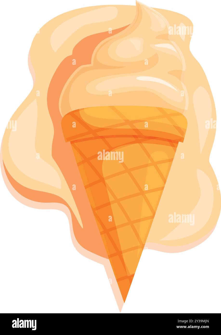 Animated Melting Ice Cream Cone