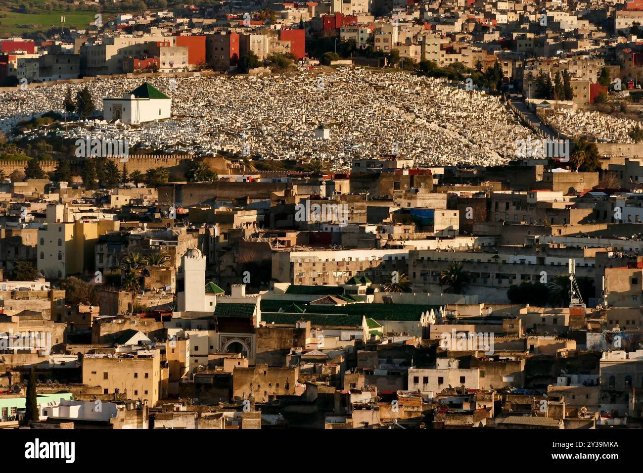 Fes, Morocco, panoramic view of the Medina Stock Photo - Alamy